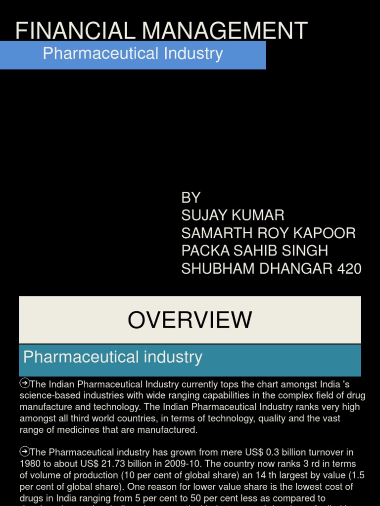 Financial Management: Pharmaceutical Industry | PDF | Pharmaceutical ...