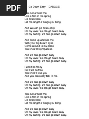 Let Me Down Easy Guitar Chords