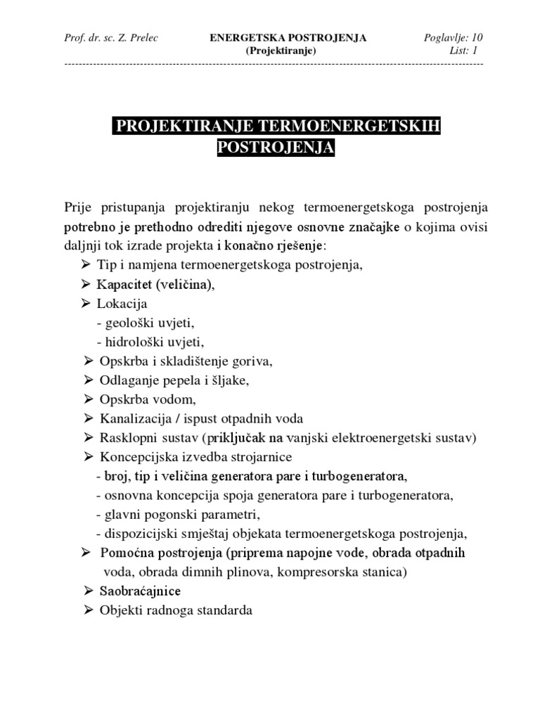 Energetska Postrojenja PDF | PDF