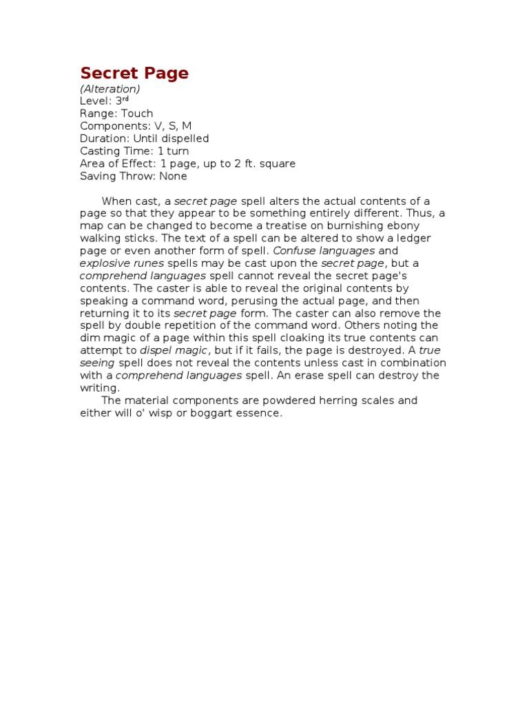 Secret Page | PDF | Foreign Language Studies | Home & Garden