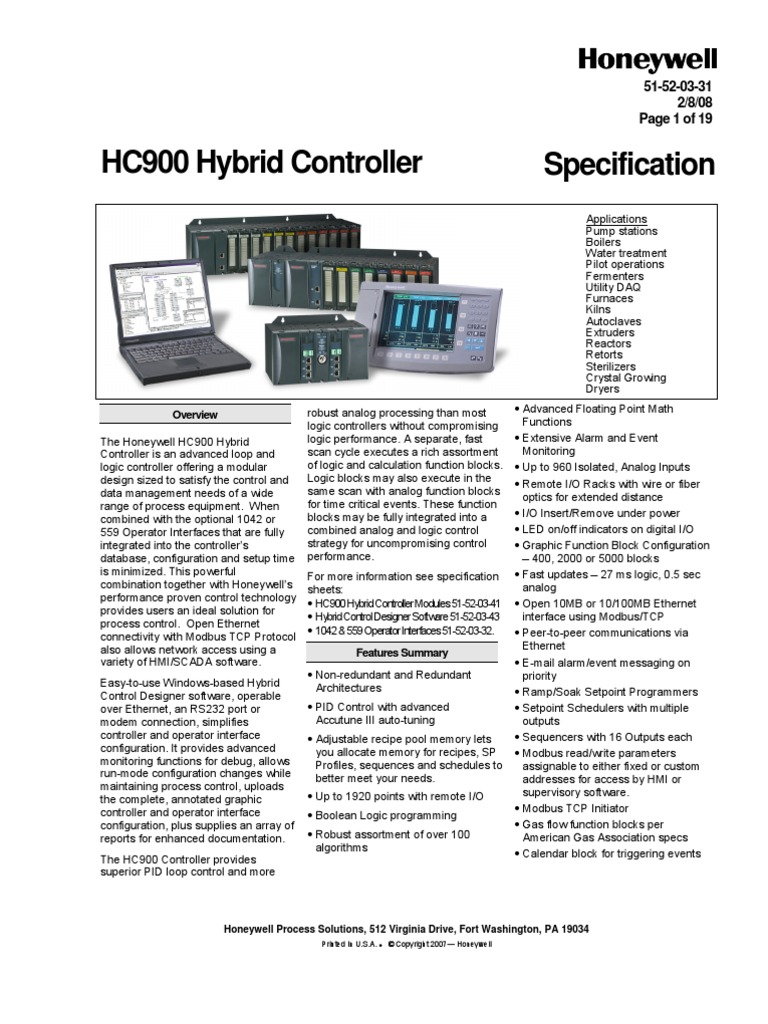 Hc900 Controller | PDF | Ethernet | Port (Computer Networking)