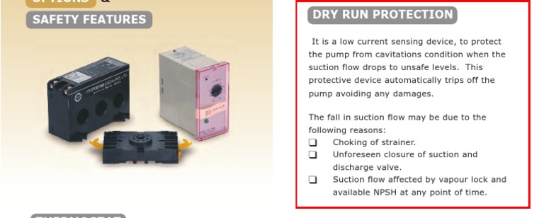 Dry Run Protection for Pumps | PDF