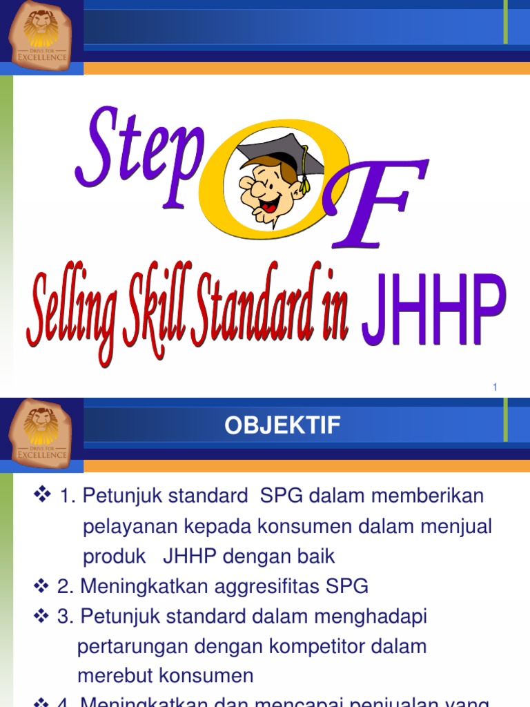 Step of Selling Skill SPG JHHP (PPTminimizer) | PDF | Bisnis