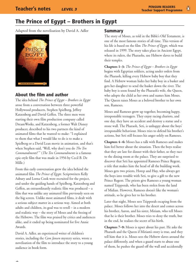 The Prince of Egypt | PDF | Moses | Books