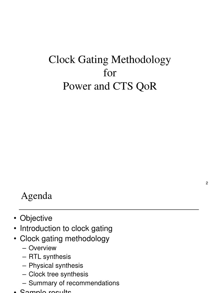 Clock Gating Methodology | PDF | Electrical Circuits | Electronic Circuits