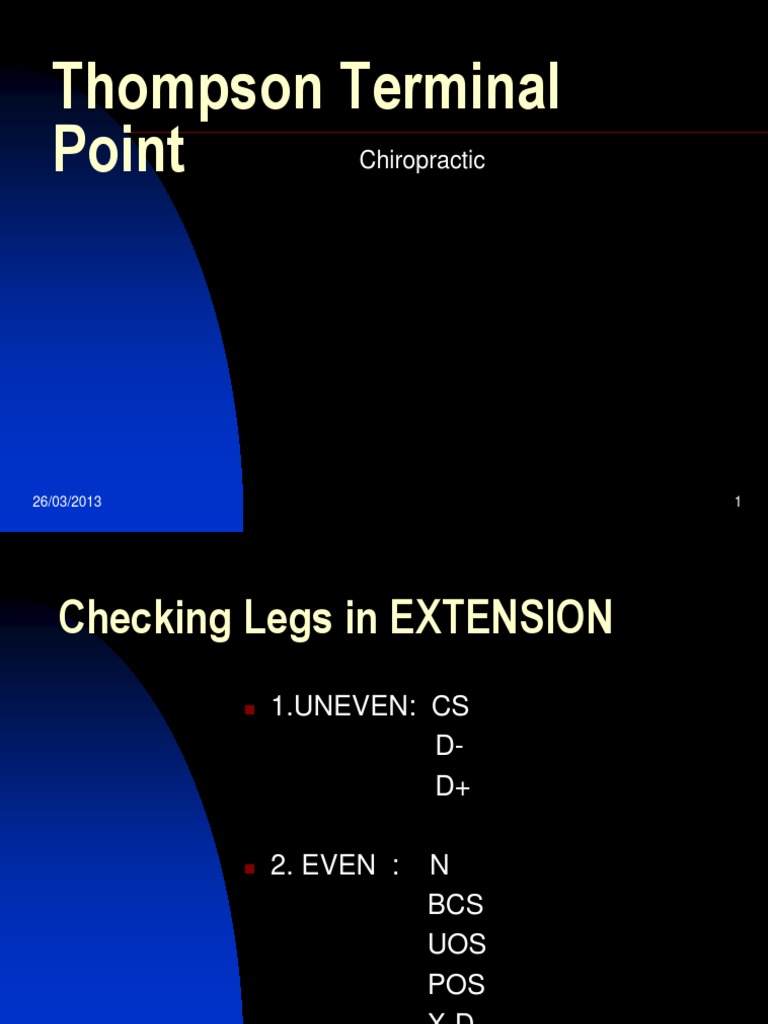 Thompson Terminal Point | PDF | Human Leg | Anatomical Terms Of Motion