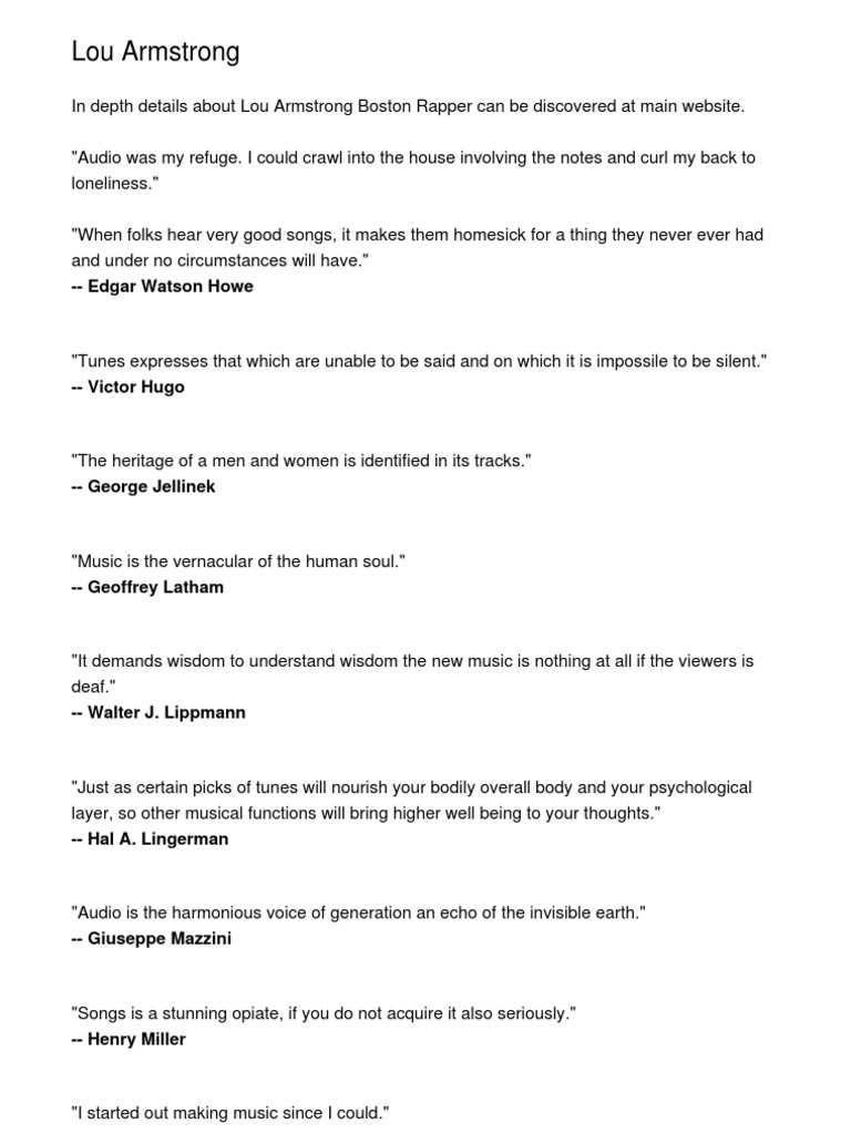 Lou Armstrong: - Edgar Watson Howe | PDF | Psychological Concepts ...