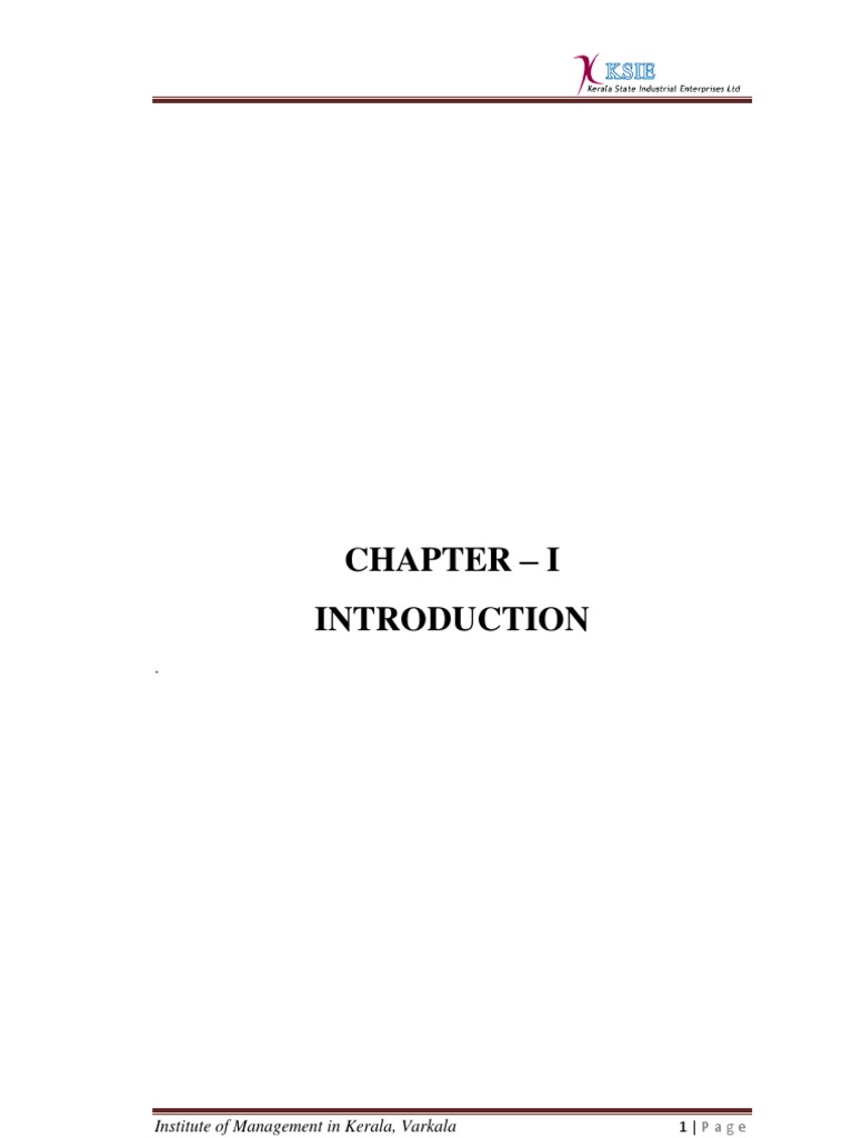 An Organizational Study of Kerala State Industrial Enterprises Limited ...