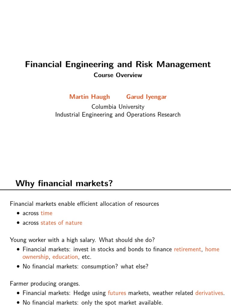 Financial Engineering | PDF | Finance & Money Management | Business