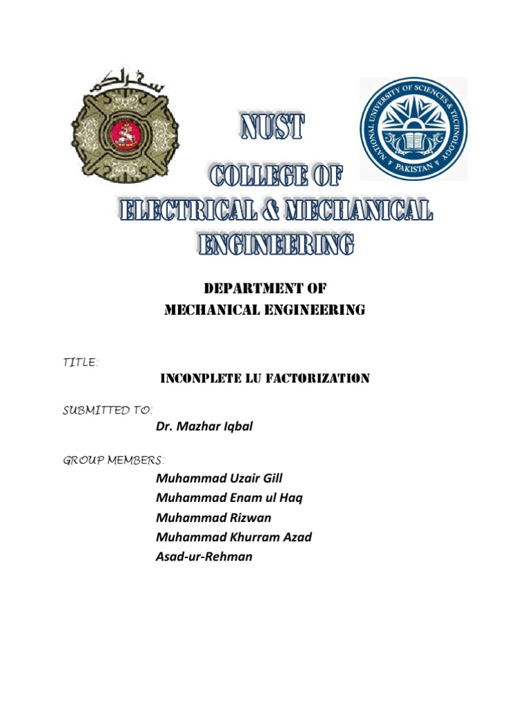 Ilu | Matrix (Mathematics) | Analysis