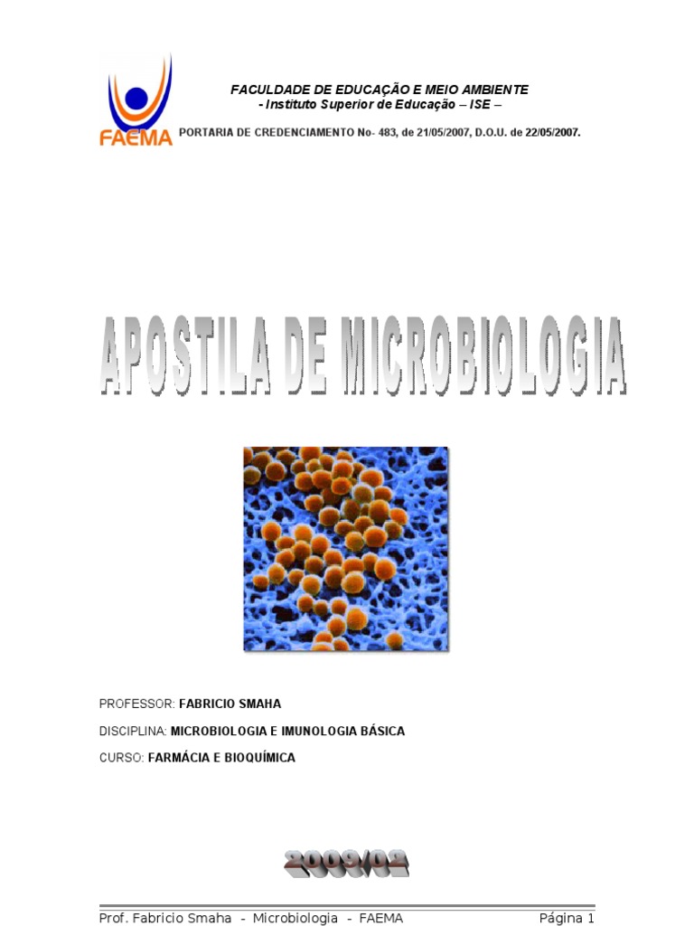 Microbiologia básica e funções dos microrganismos | PDF | Membrana ...
