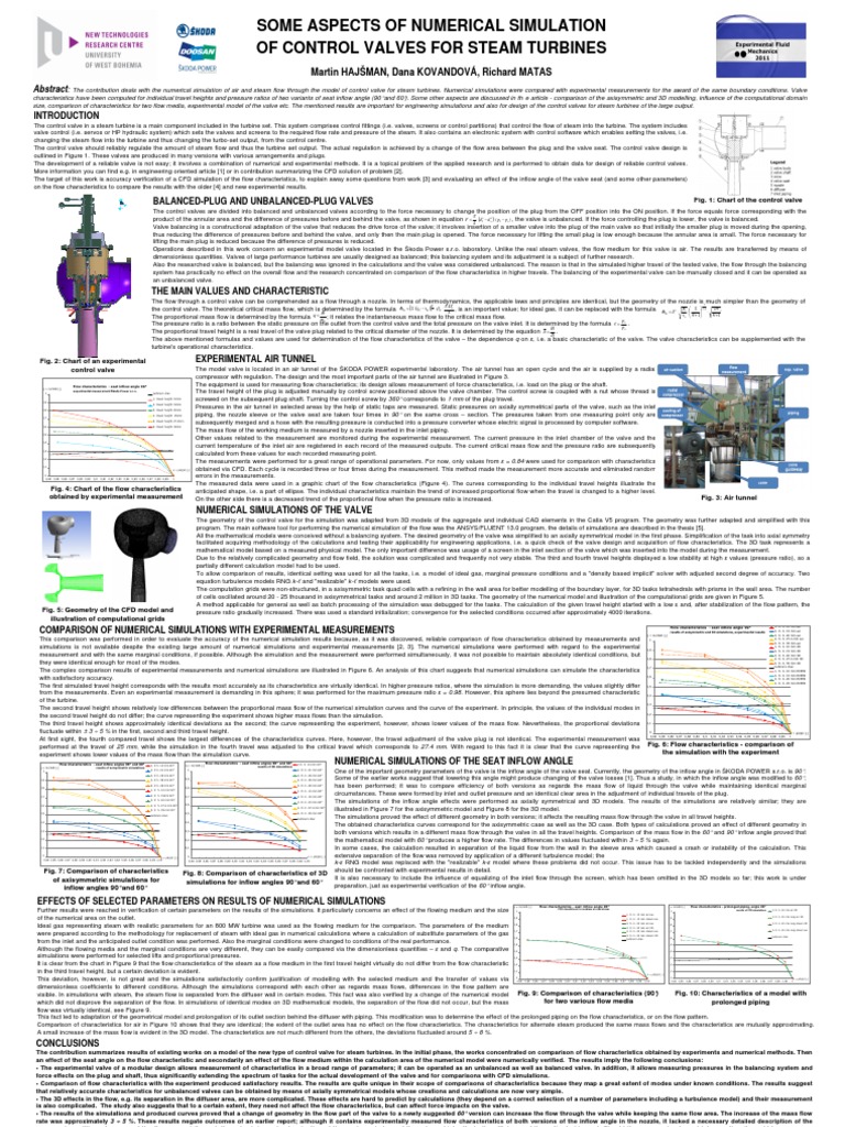 Some Aspects of Numerical Simulation of Control Valves For Steam ...