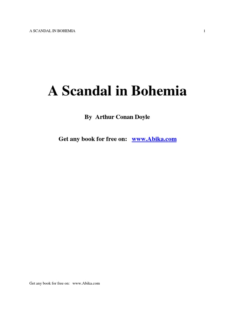 Arthur Conan Doyle - A Scandal in Bohemia | PDF | A Scandal In Bohemia ...