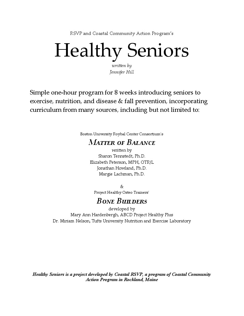 Healthy Seniors | PDF | Physical Exercise | Arm