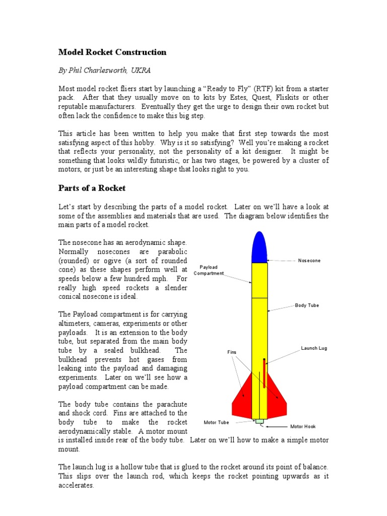 Model Rocket Building Guide | PDF | Rocket | Spaceflight Technologies