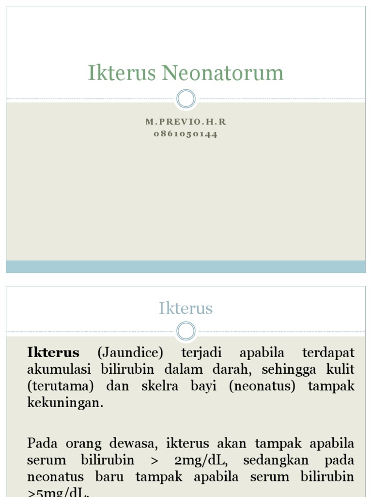Ikterus Neonatorum | PDF