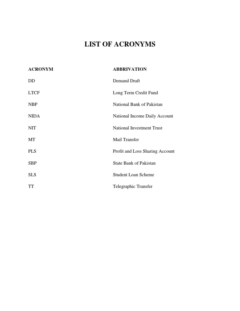 Banking and Finance Acronyms | PDF