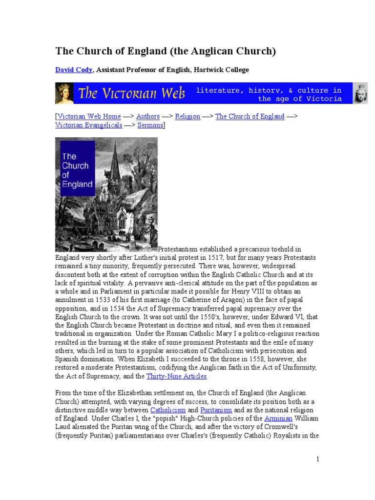 The Church of England | PDF | Church Of England | Protestantism