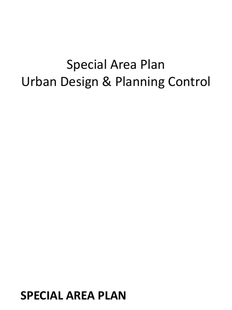 Special Area Plan Urban Design & Planning Control | Download Free PDF ...