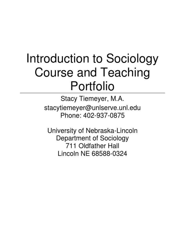 Intro Soc Portfolio | PDF | Sociology | Test (Assessment)
