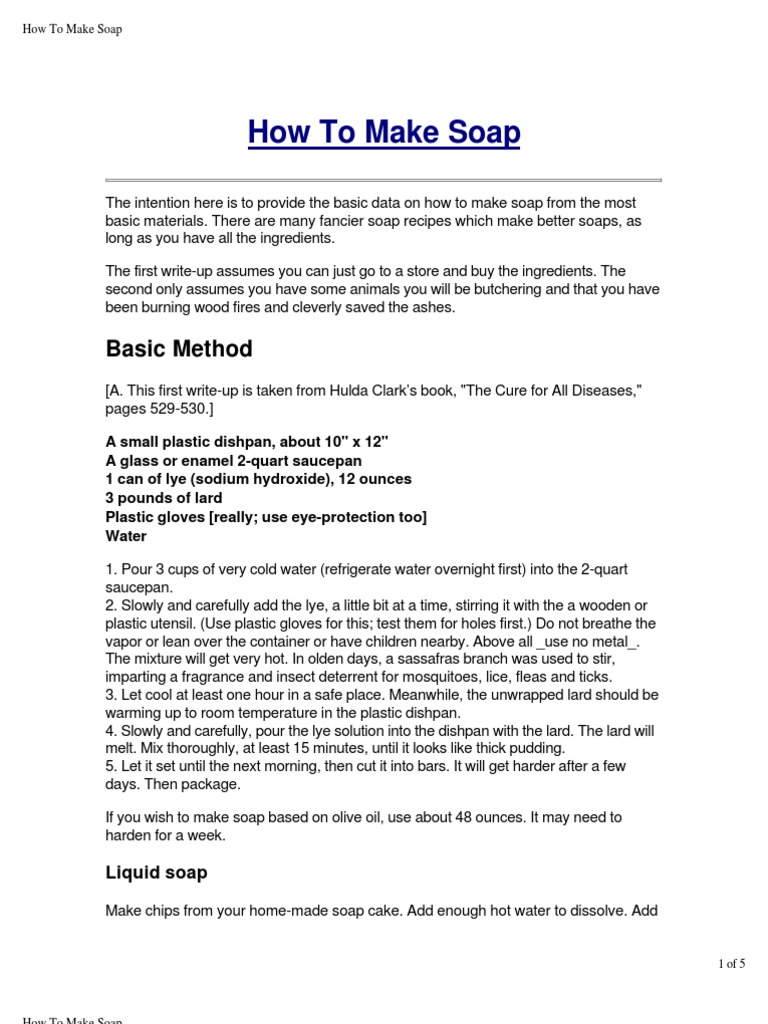 How To Make Soap | PDF