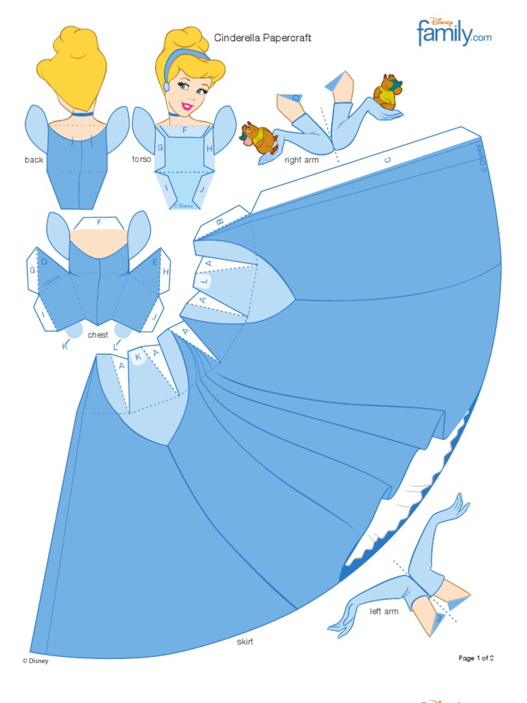 Cinderella Papercraft Printable 0210 | PDF