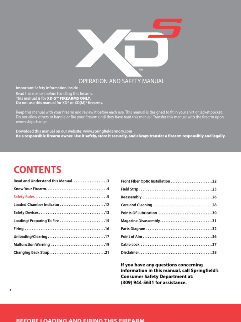 Operation and Safety Manual | PDF | Trigger (Firearms) | Firearms