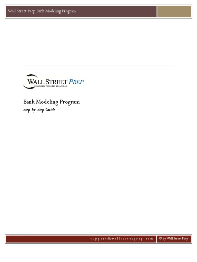 Bank Modeling Guide Sample | PDF | Valuation (Finance) | Equity (Finance)
