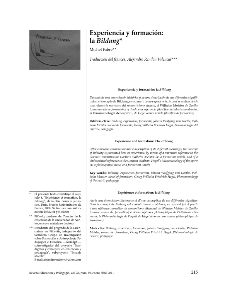 Bildung en Goethe y Hegel: Experiencia y Formación | PDF | Georg ...