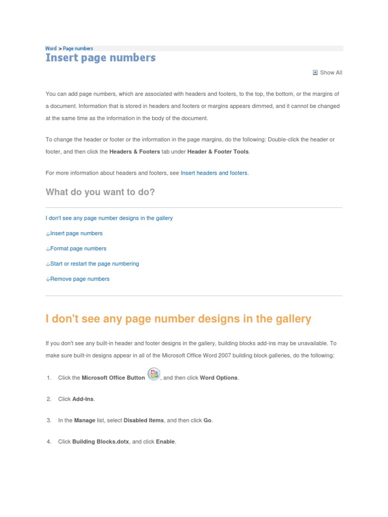 Different Page Numbering | PDF | Microsoft Word | Digital Technology