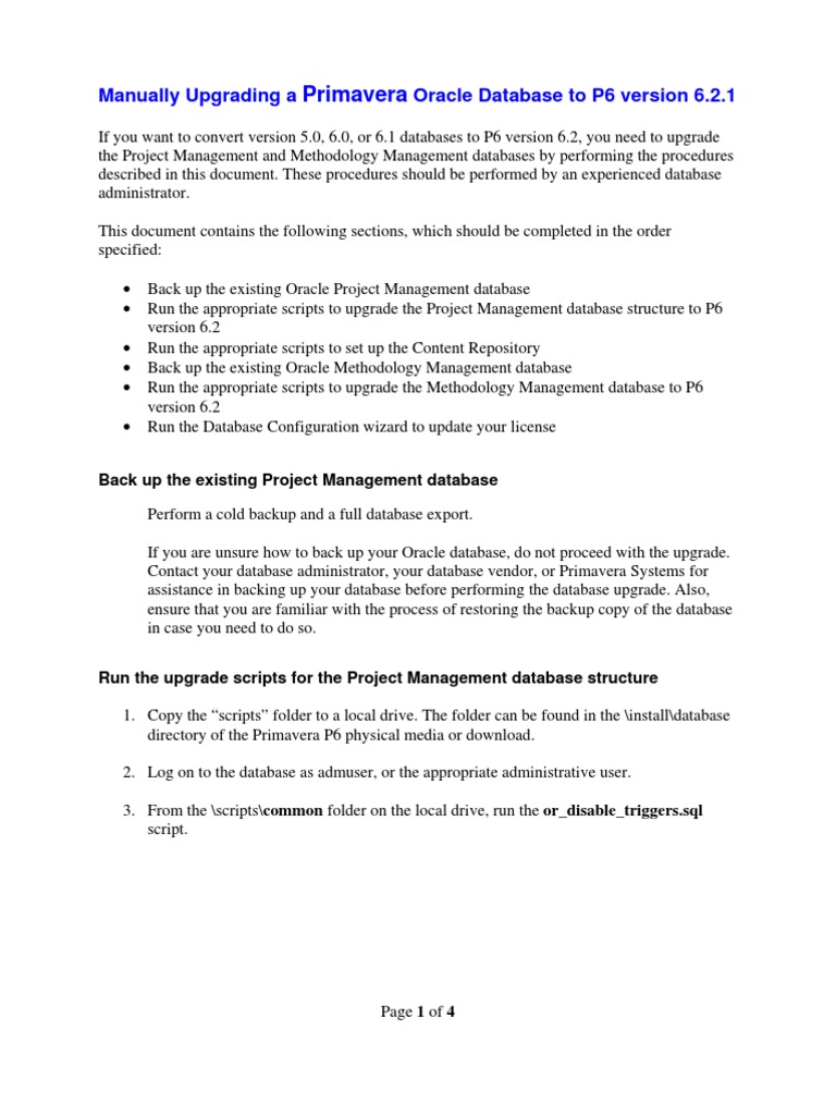 Oracle Manual Upgrade | PDF | Oracle Database | Sql