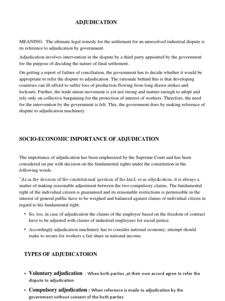 Adjudication | PDF | Adjudication | Tribunal