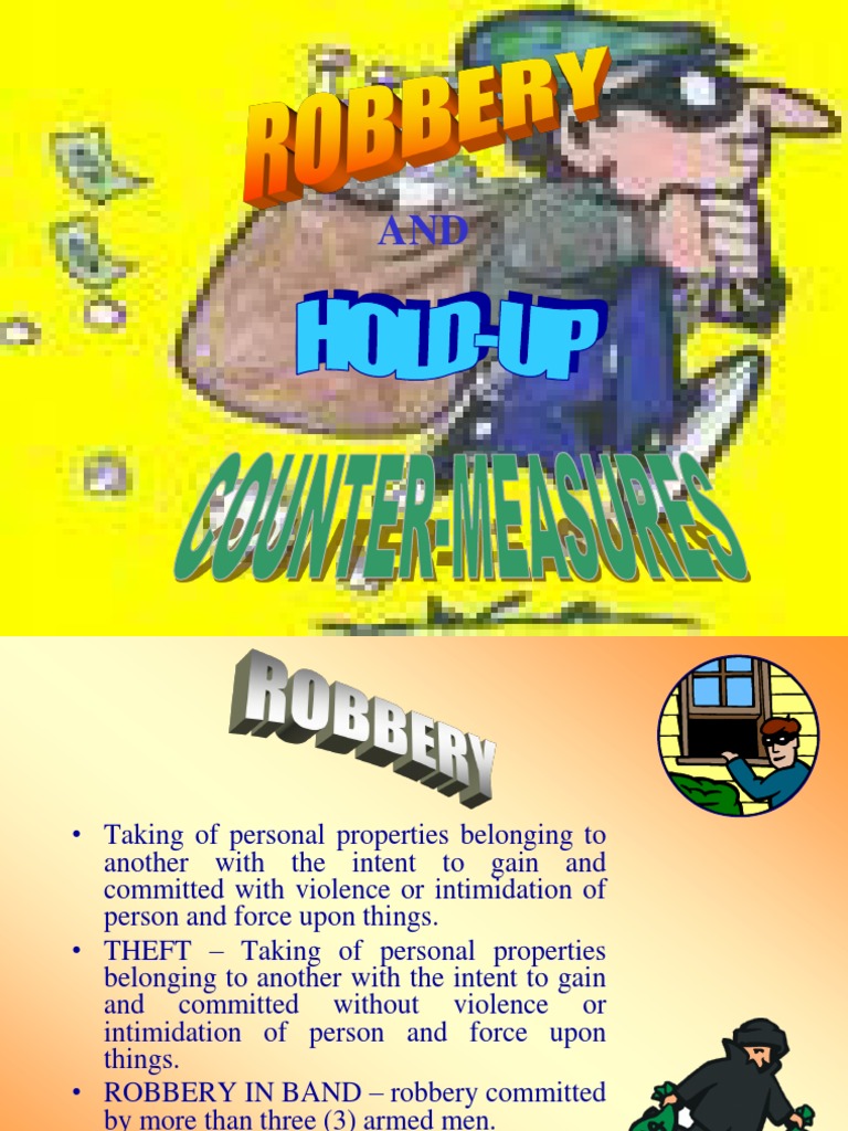 Robbery and Hold-Up Countermeasures | PDF | Robbery | Crime & Violence