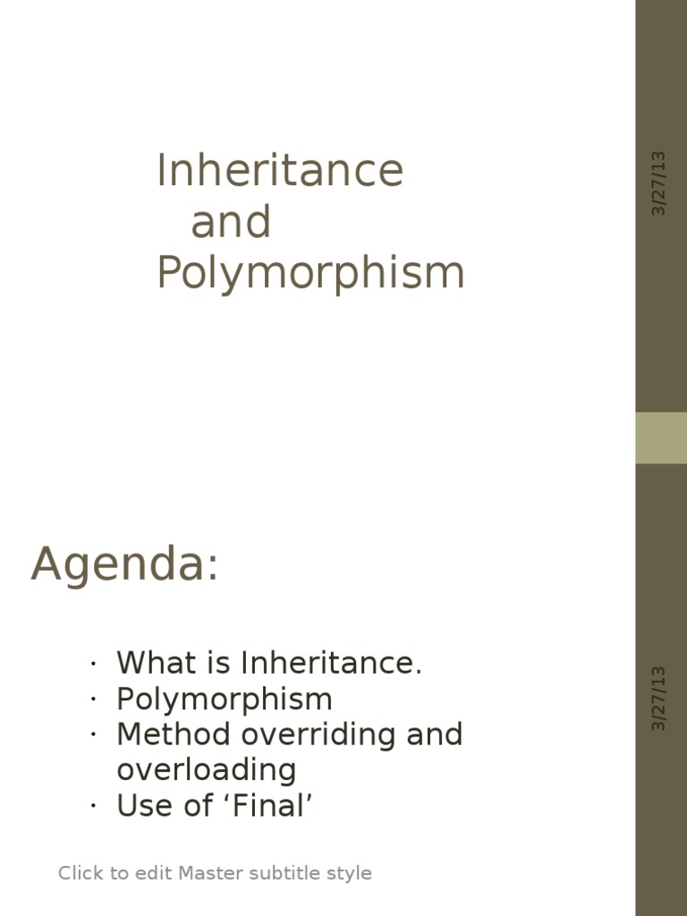 Inheritance And Polymorphism Pdf Method Computer Programming Inheritance Object