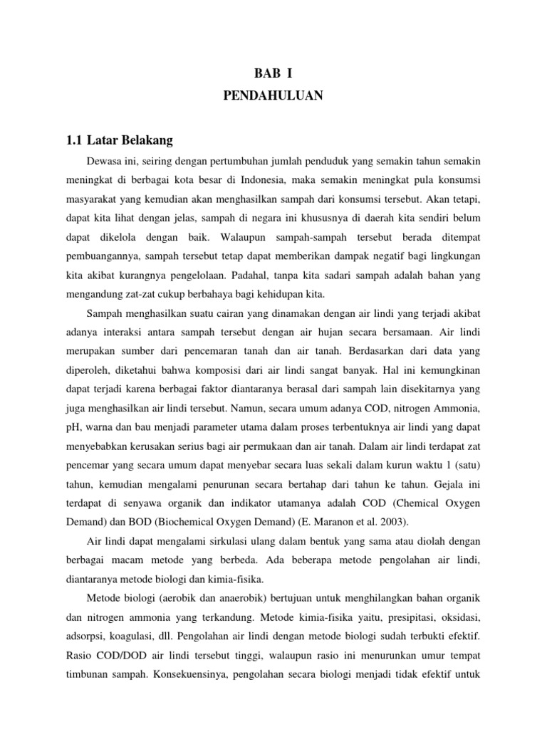 Pengolahan Air Lindi Dengan Sistem Koagulasi | PDF