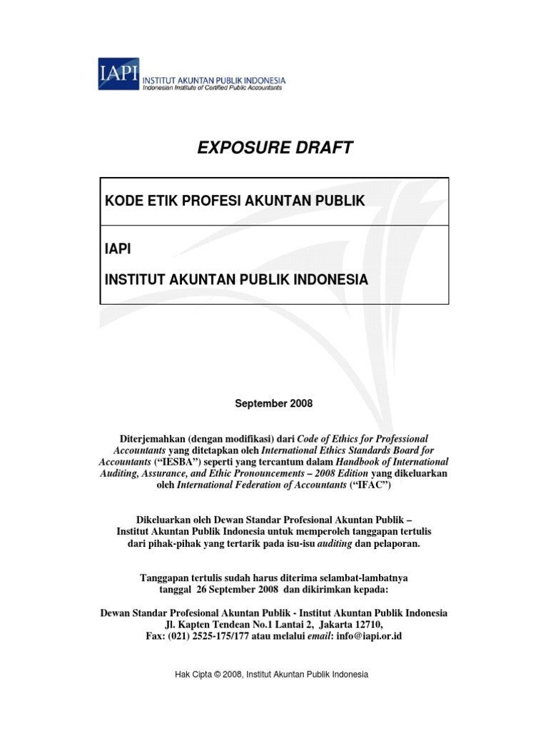 Kode Etik IAPI | PDF