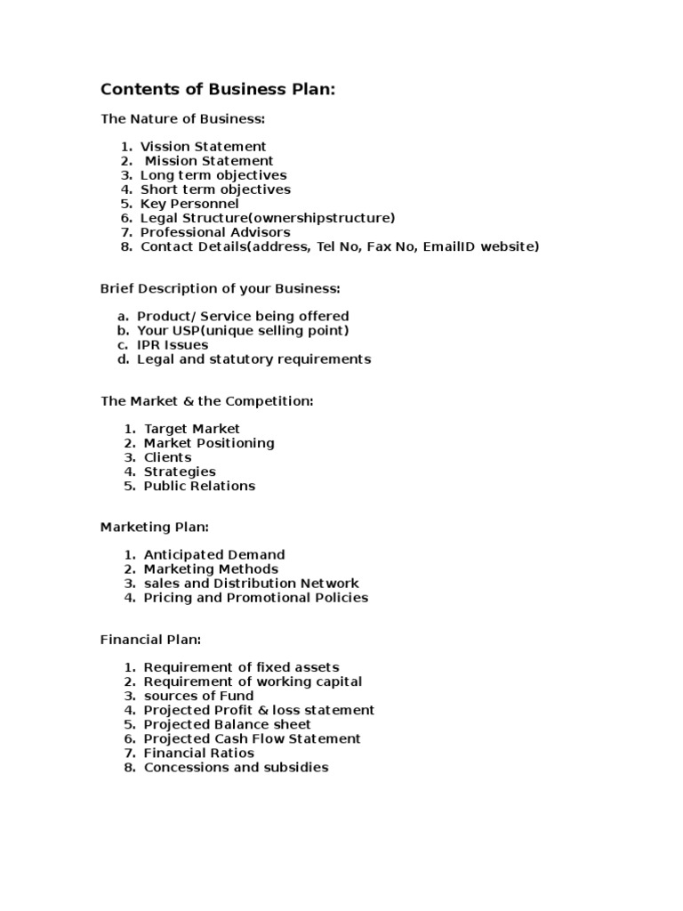 Comprehensive Business Plan Outline | PDF