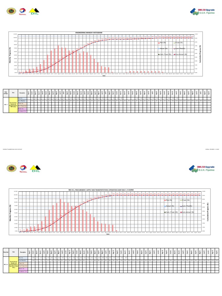 Engineering Manpower Histogram- Monthly | Business