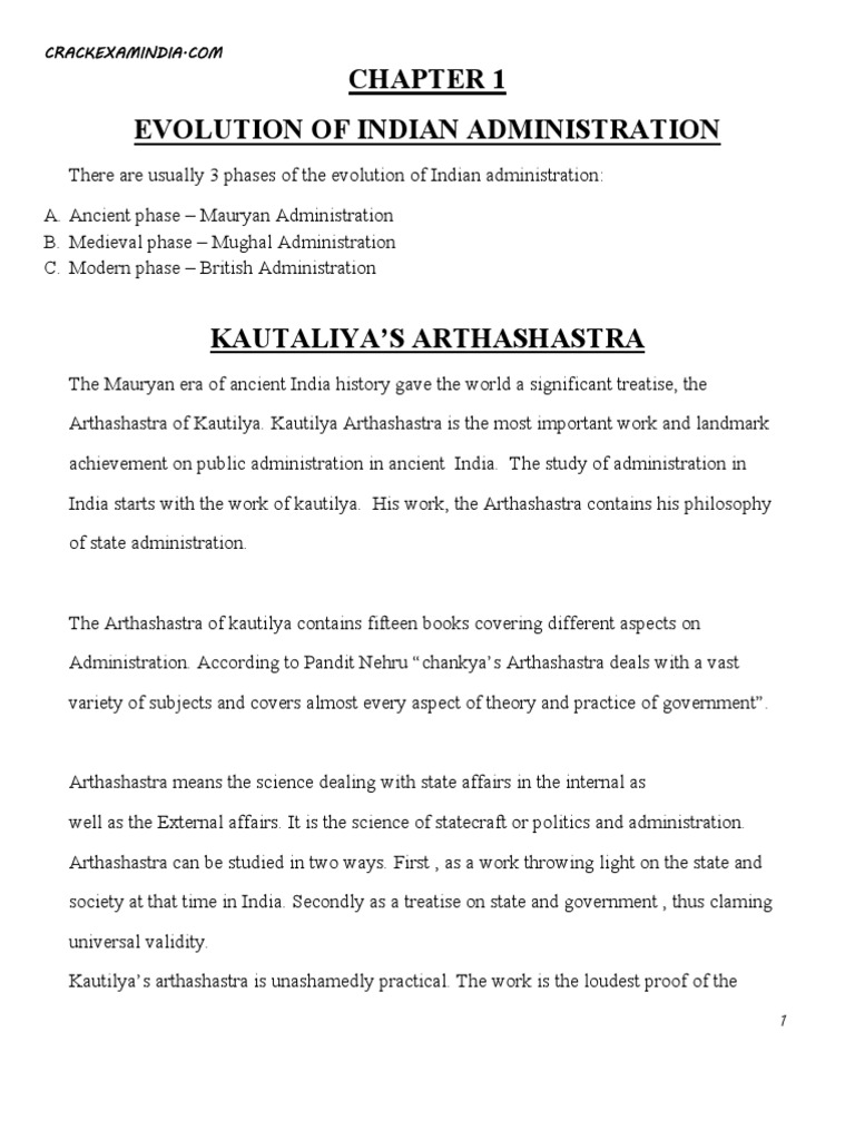 Evolution of Indian Administration | PDF | Civil Service | British Raj