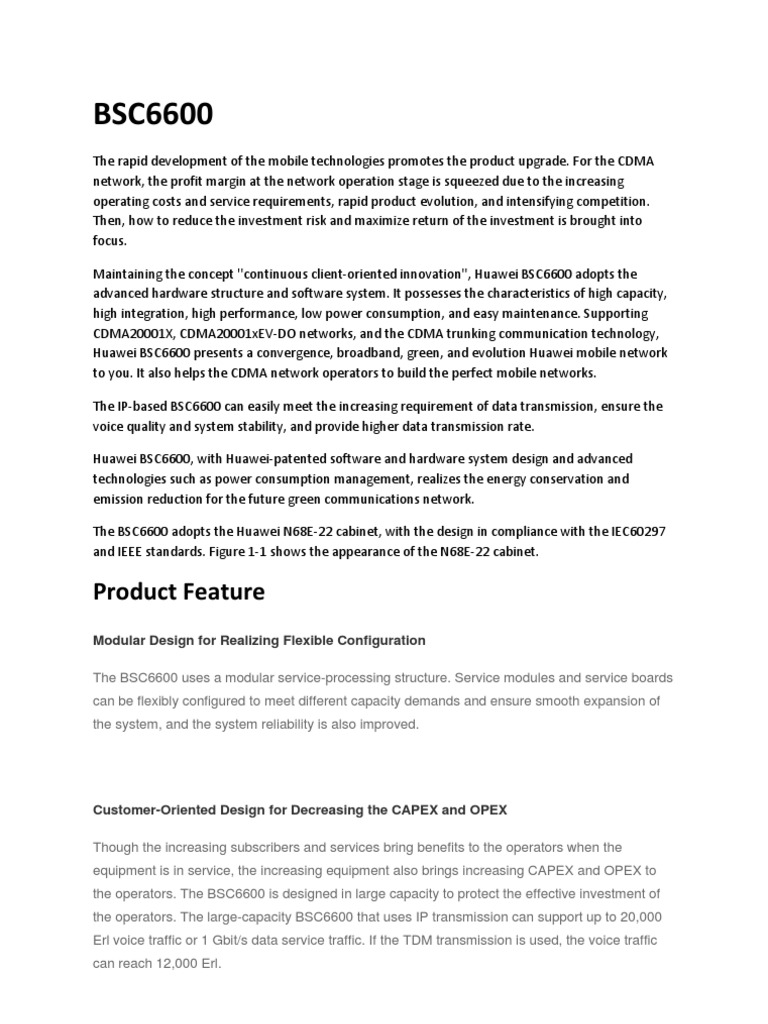 BSC 6600 | PDF | Reliability Engineering | Gateway (Telecommunications)