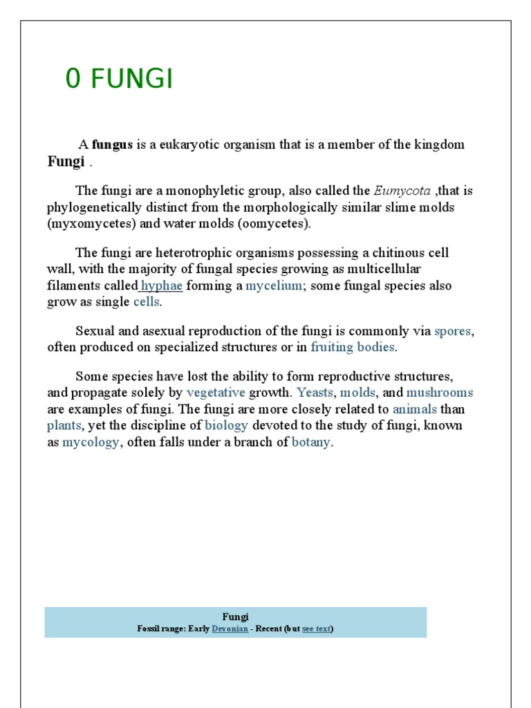 Fungi | PDF | Fungus | Biology
