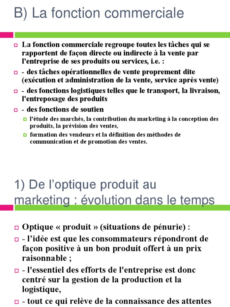 La Fonction Commercial Dans L Entreprise | PDF | Sodles | Commercialisation