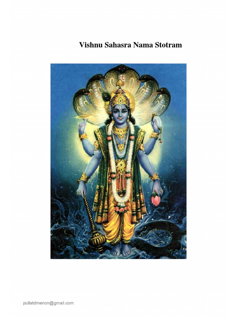 Vishnu Sahasra Nama Stotram | PDF | Vishnu | Moksha