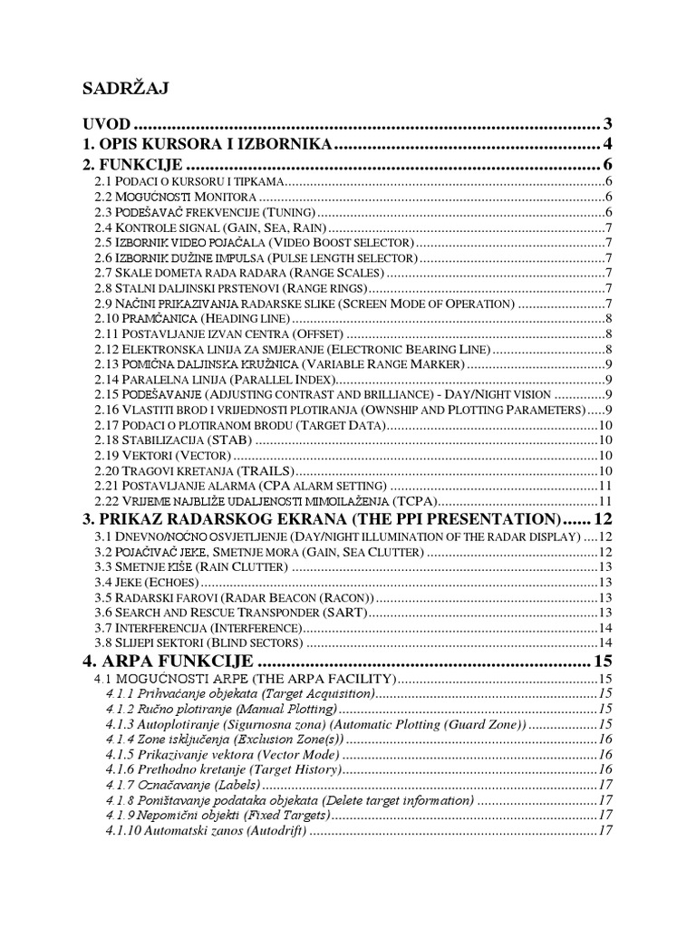 ARPA Automatic Radar Plotting Aid | PDF