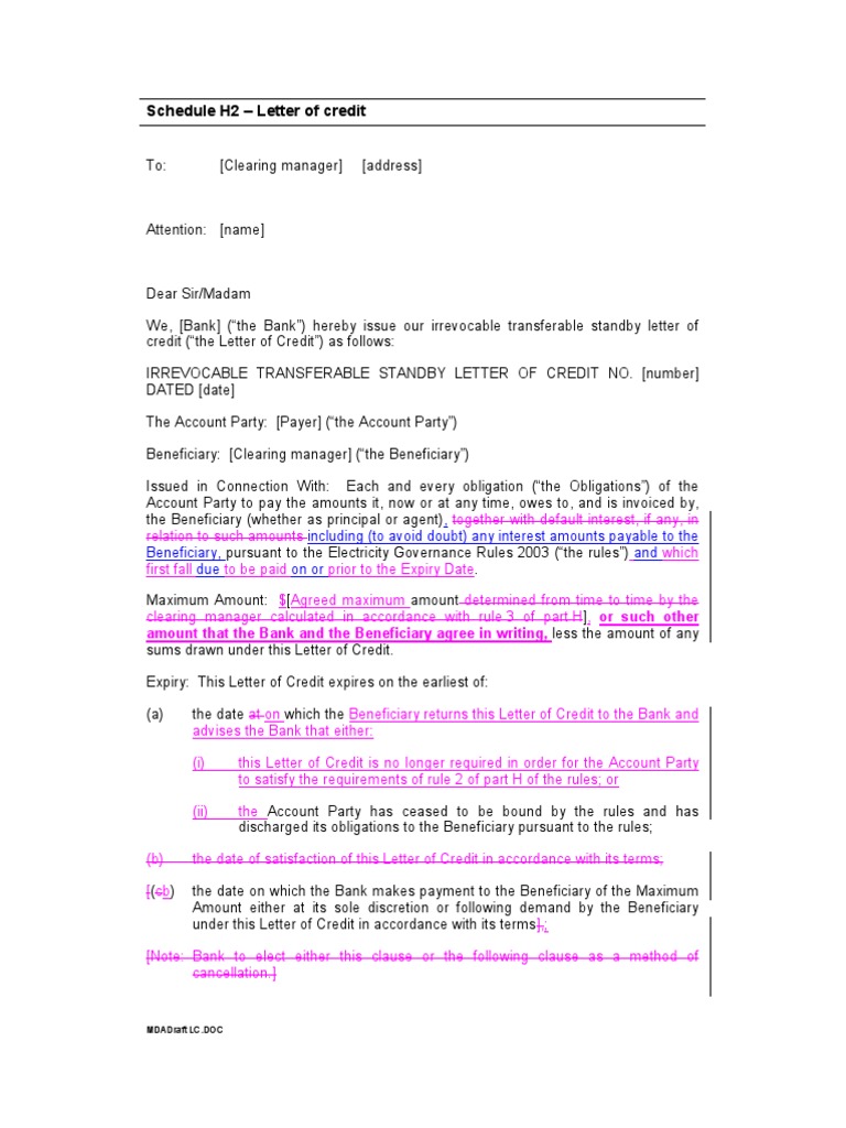 Documentary Letter of Credit | Letter Of Credit | Credit