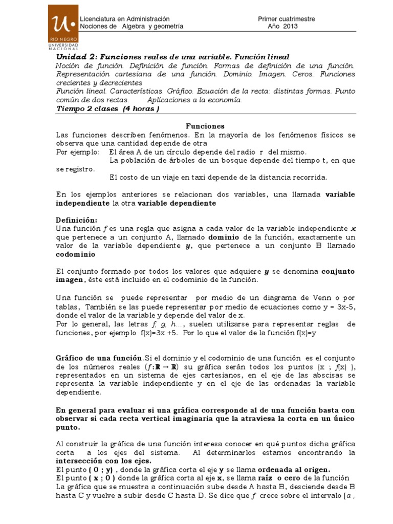Unidad 2 Funciones 2013 | PDF