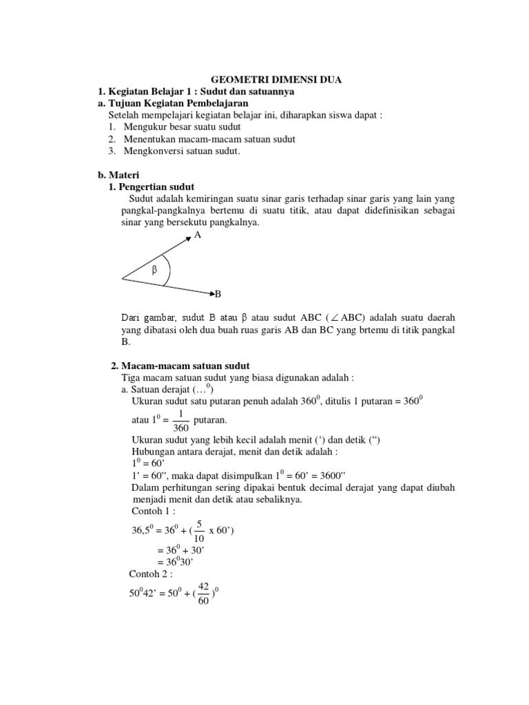Satuan Konversi Sudut | PDF