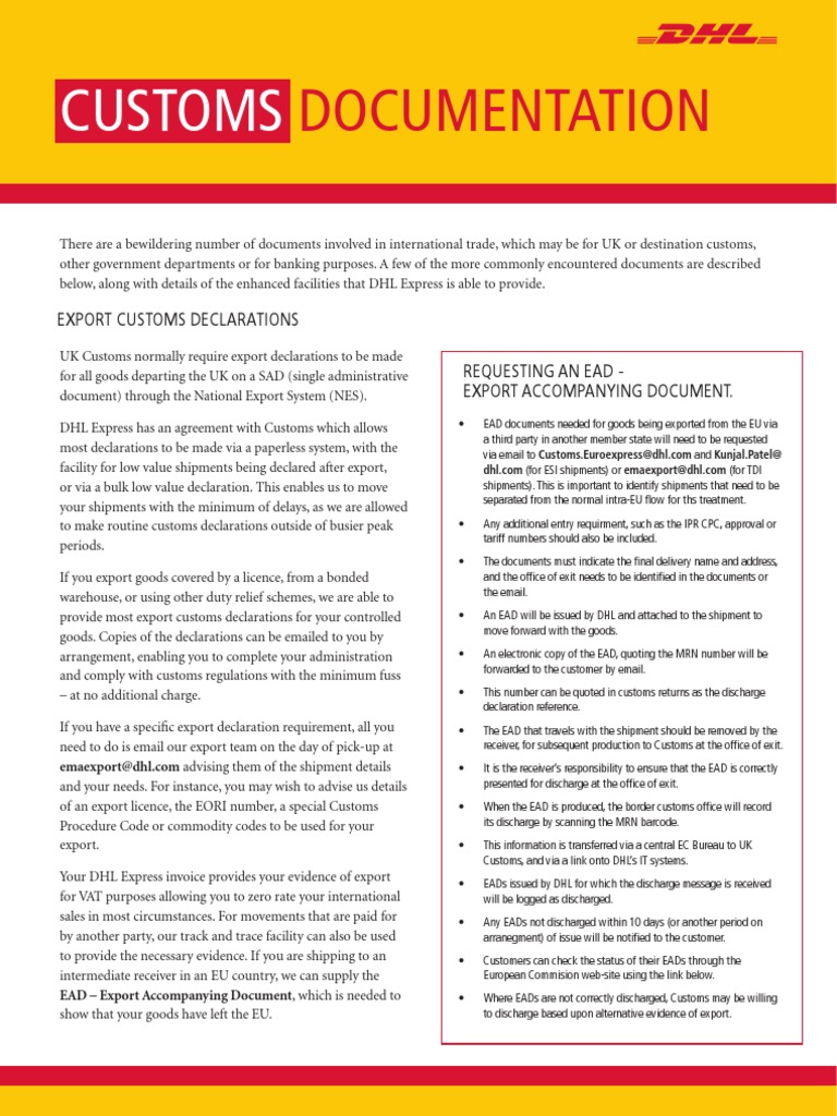 Customs Documentation | PDF | Customs | Exports