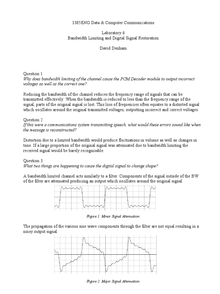 Laboratory 6 | PDF | Bandwidth (Signal Processing) | Signal (Electrical Engineering)