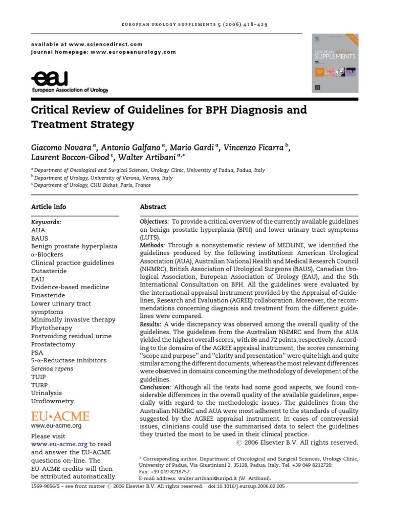 Guidline BPH | PDF